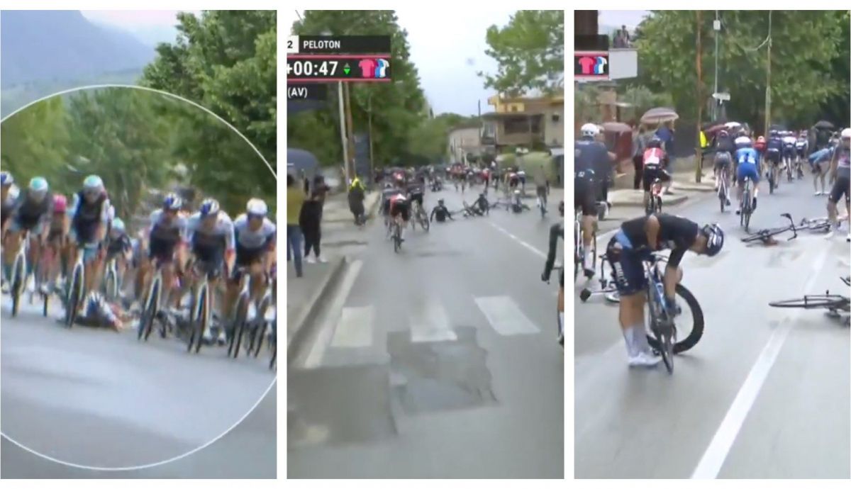 [VÍDEO] Giro de Italia: así ha sido la caída masiva que h...